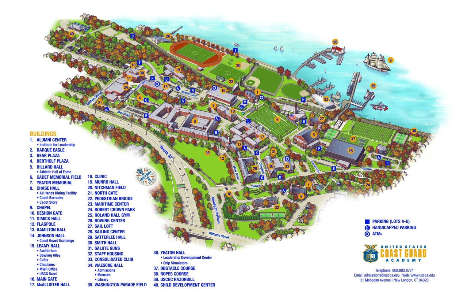CGA Campus Map - United States Coast Guard Academy