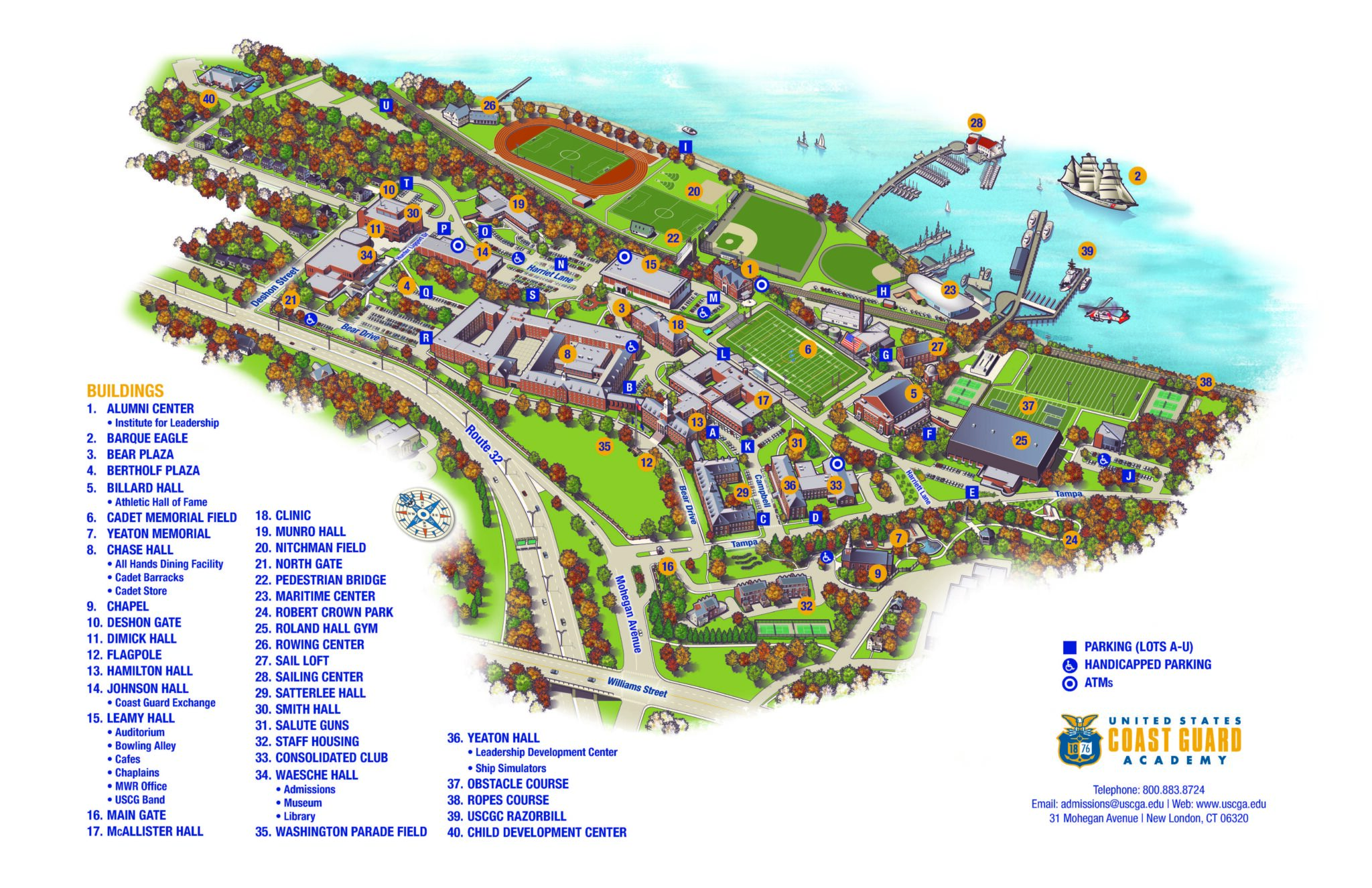 CGA Campus Map - United States Coast Guard Academy